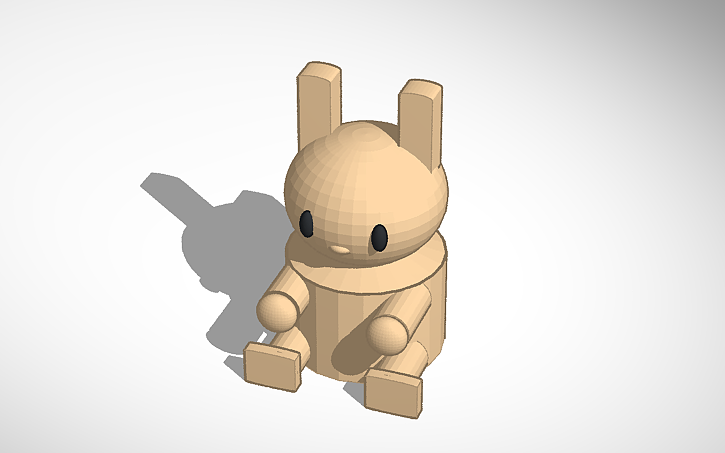 3D design rabbit doll - Tinkercad