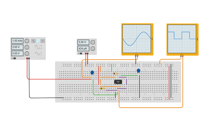 Circuit design Schimtt Trigger - Tinkercad