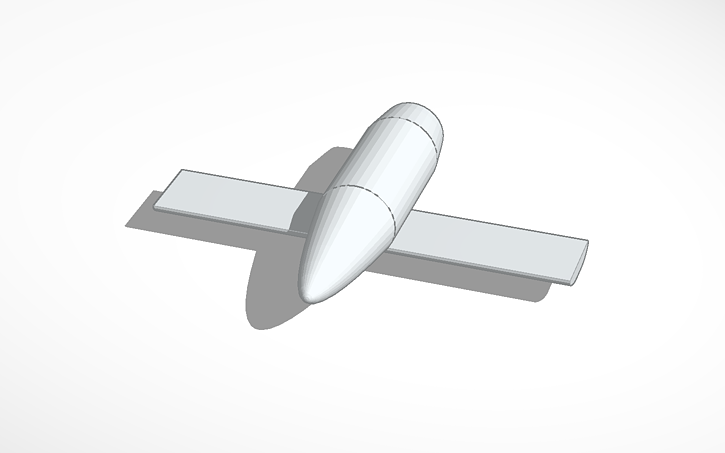 3D design glider for pnuematic launcher - Tinkercad
