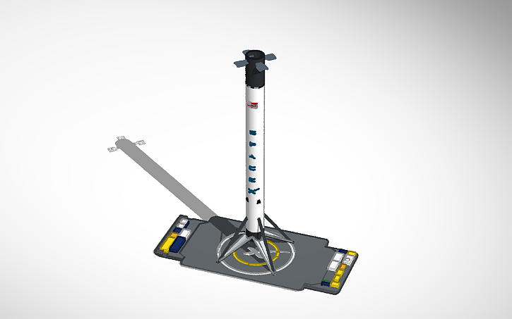3D design Falcon 9 Center Core Landed Version | Tinkercad