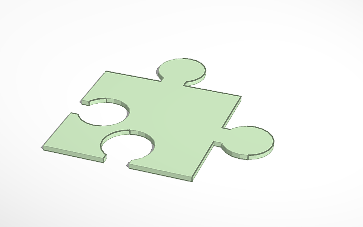 3D design Puzzle Piece Template | Tinkercad