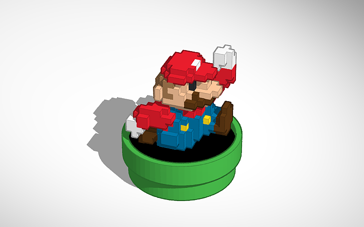 3D design A Giant 8-bit Super Mario Amibo - Tinkercad