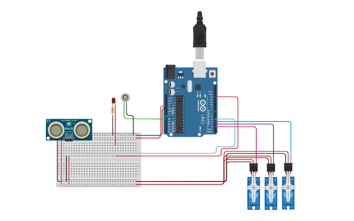 Circuit design Annisa Auliya 3 DOF 2 Input - Tinkercad