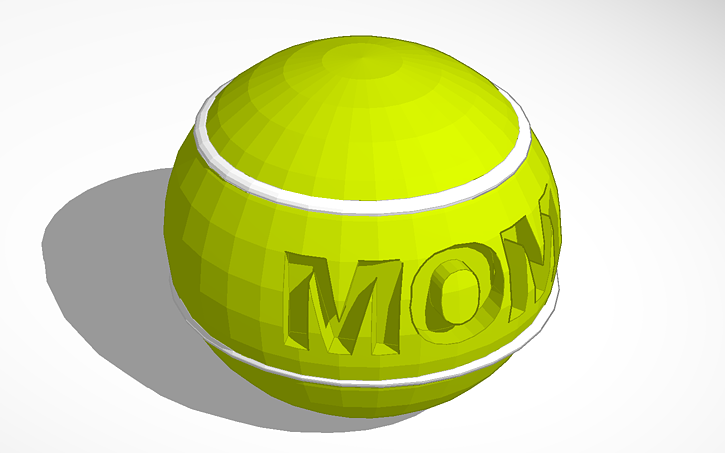3D design tennis ball - Tinkercad
