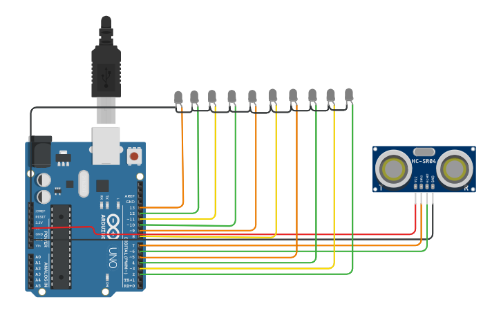 Circuit design Street Light intensity controller - Tinkercad