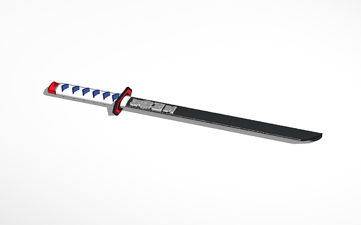 3D design Nichirin-Tomioka (color) - Tinkercad