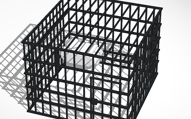 3D design NF Perception Album Cover Cage/Prison (Without NF) - Tinkercad