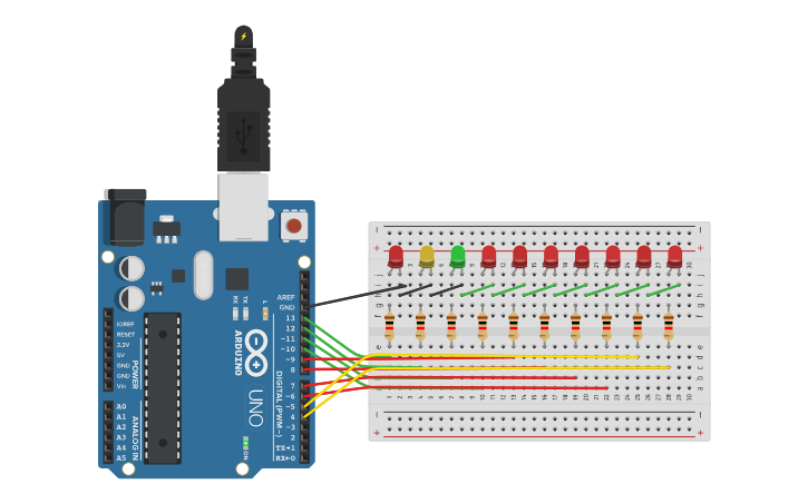 Circuit design Actividad 5 - Tinkercad