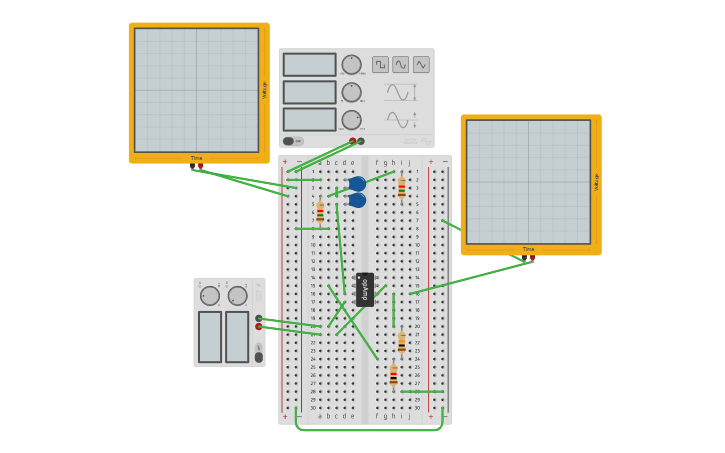 Circuit design 4. High Pass Filter - Tinkercad