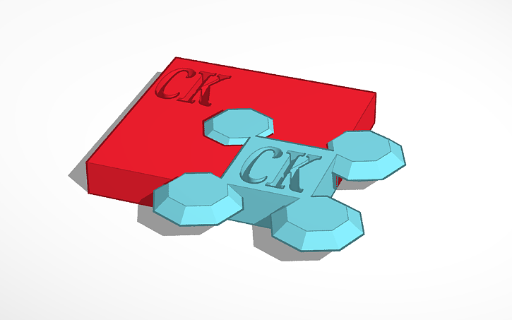 3D design Interlocking Puzzle - Tinkercad