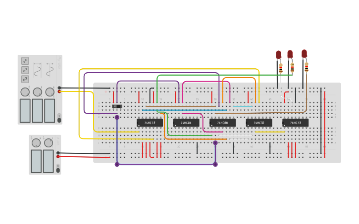Circuit Design 3 Bit Asynchronous Up Down Counter Tinkercad