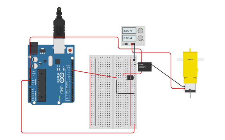 Circuit Design Relay Tinkercad