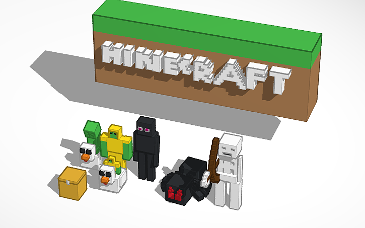 3D design MINECRAFT - Tinkercad