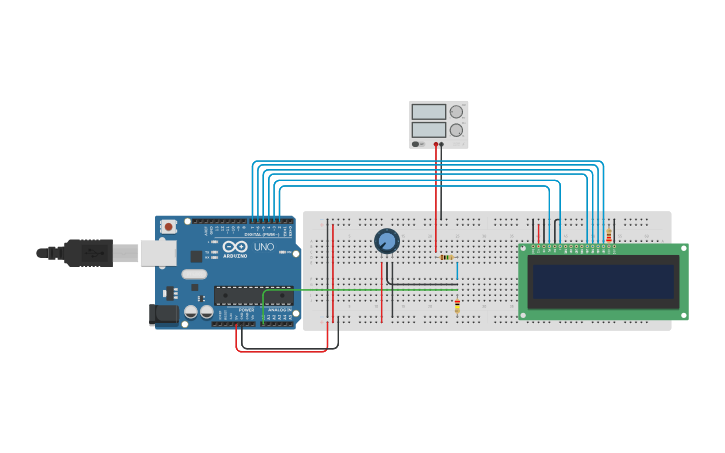 Circuit design lcd display - Tinkercad