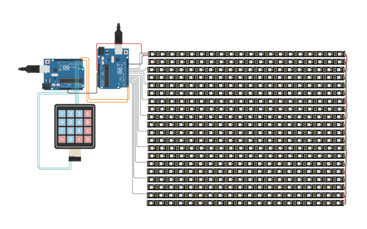 Circuit design Copy of Matriz tiras Led RGB Oscar y Jonathan v2 | Tinkercad