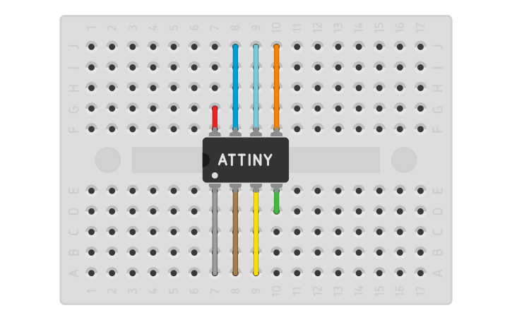 Circuit design ATTINY85 Scalak - Tinkercad