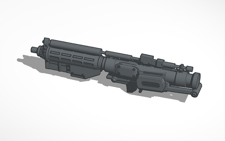 3D design E-5 battle droid blaster - Tinkercad