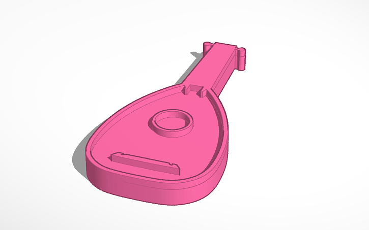 3D design Lute (Bardic Inspiration Token) - Tinkercad
