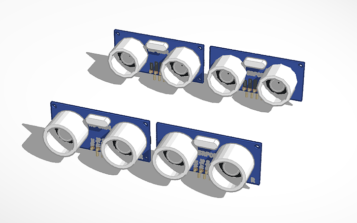 3D design Ultrasonic Distance Sensors HC-SR04 & HC-SRF05 - Tinkercad