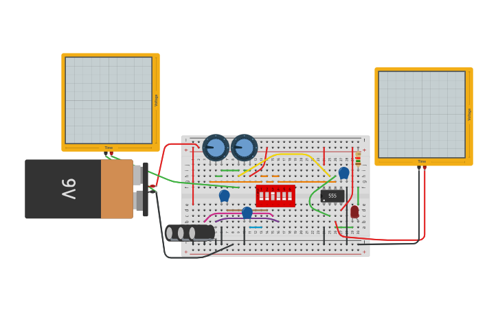 Circuit design NE555 FRECUENCIA AJUSTABLE - Tinkercad