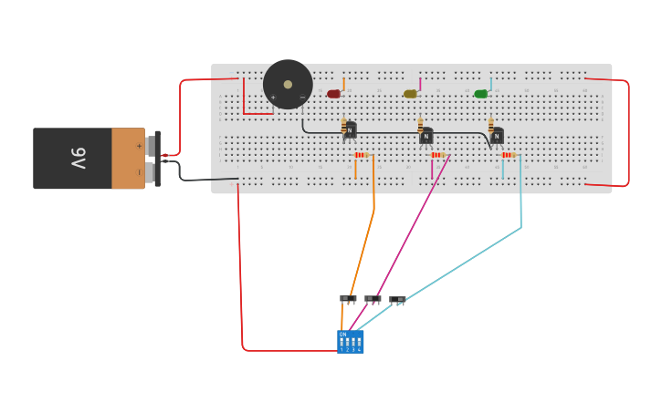 Circuit Design Water Level Indicator Tinkercad