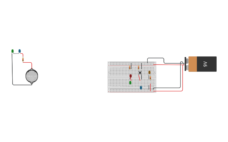 Circuit design protoboard de leds - Tinkercad