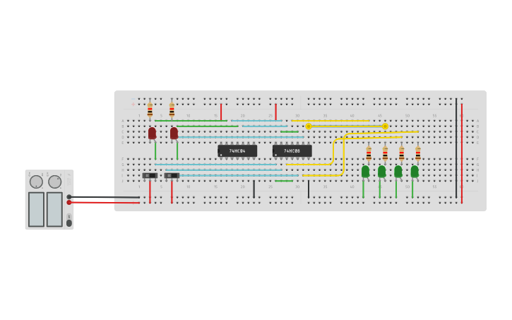 Circuit Design Decoder 2 To 4 Tinkercad