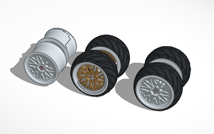 3D design tires w/ rims | Tinkercad