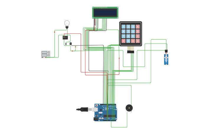 Circuit Design Access Control Circuit With Lcd And Keypad Tinkercad