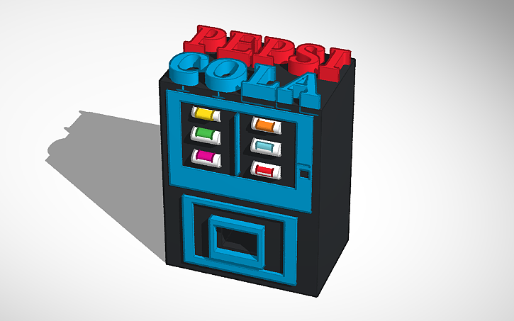 3D design pepsi vending machine - Tinkercad