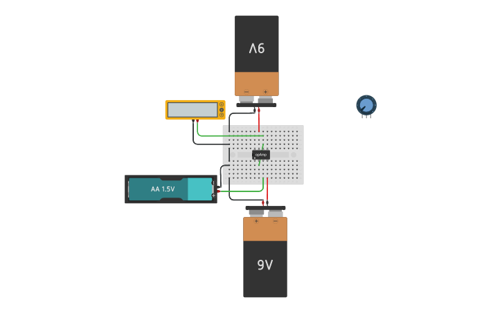 Circuit design Voltage follower - Tinkercad