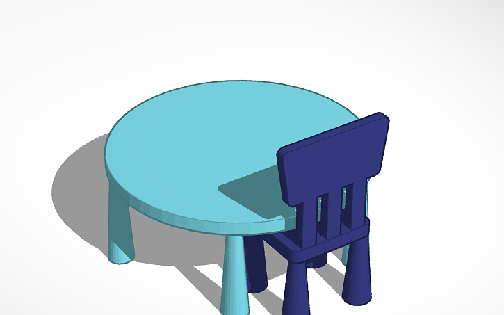 3D design IKEA MAMMUT kids round table | Tinkercad