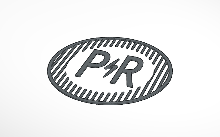 3D design Paper Route Logo - Tinkercad