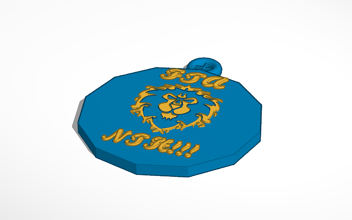 3D design Warcraft Medallion - Tinkercad