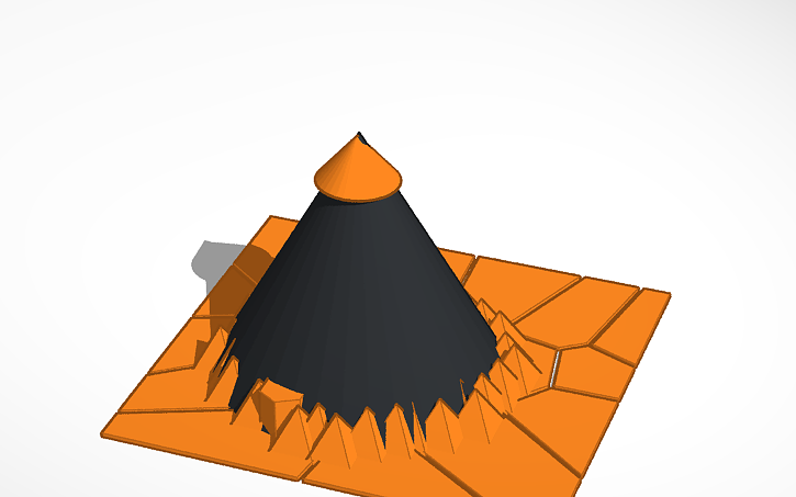 3D design volcano | Tinkercad