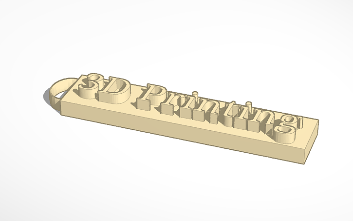 3D design 3D Printing Key-Chain - Tinkercad