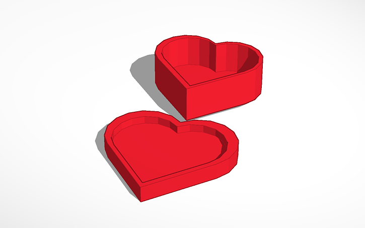 3d Design Heart Box Tinkercad