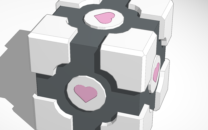 3D design Portal companion cube (work in progress) - Tinkercad