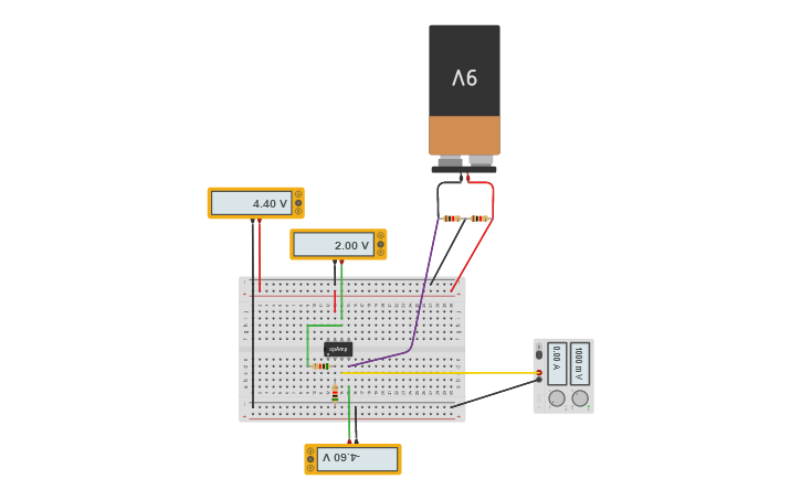 Circuit Design Single Ended Opamp Tinkercad