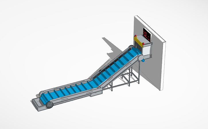 3D design Cleated Conveyor Belt - Tinkercad