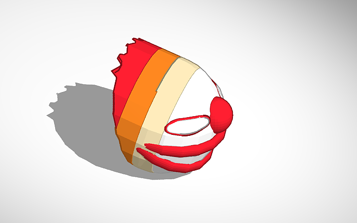 3D design sweet tooth clown head | Tinkercad