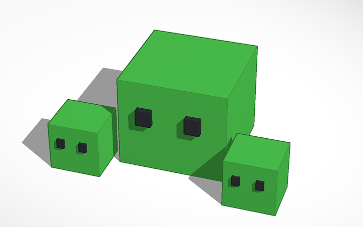 3D design minecraft slime - Tinkercad