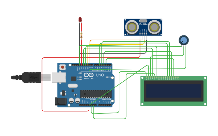 Circuit design Smart Bin - Tinkercad