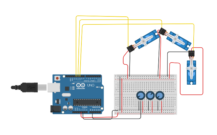 Circuit design joystick con arduino - Tinkercad