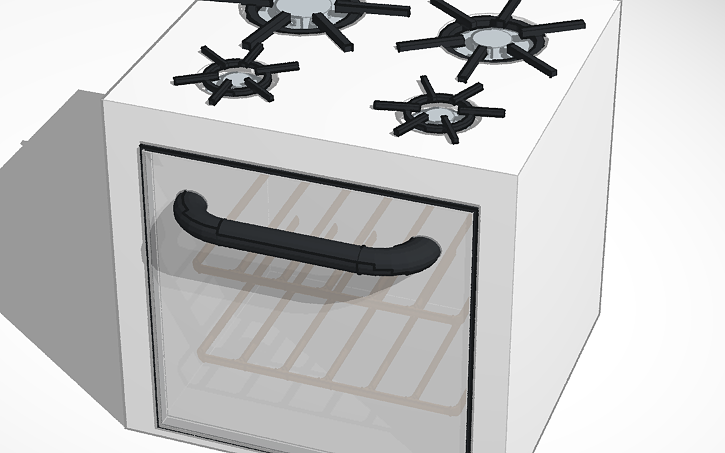 3D design Gas stove - Tinkercad