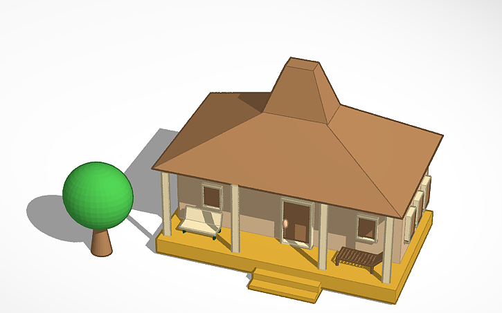 3D design joglo house - Tinkercad