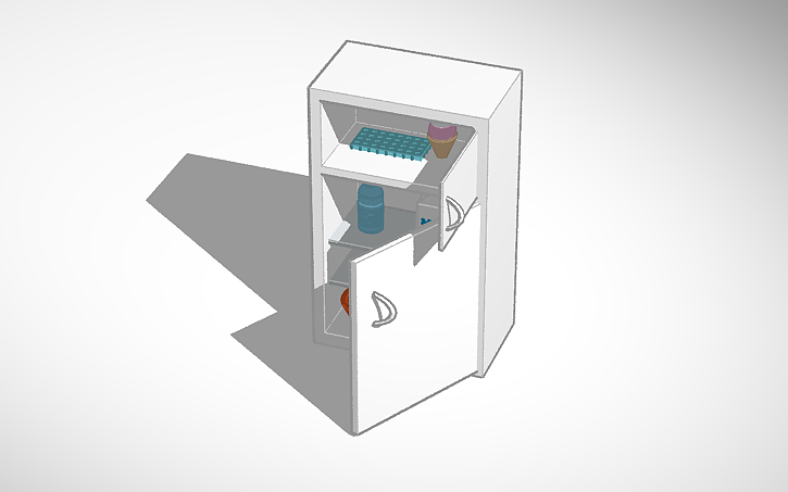 3D design geladeira - Tinkercad