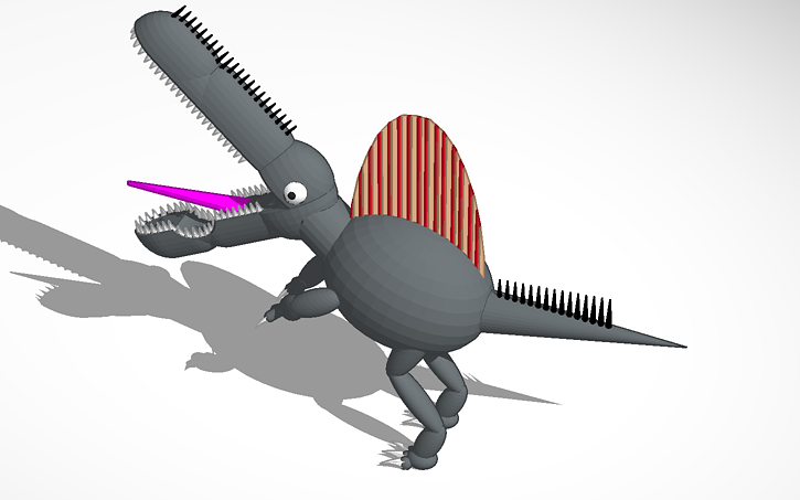 3D design Sam the Spinosaurus (made-up mascot) #March tinker-madness 4 ...
