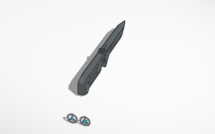 3D design combat knife - Tinkercad