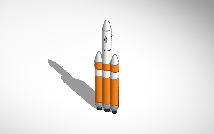 3D design Delta Rocket (Heavy) - Tinkercad